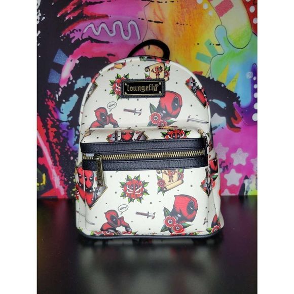 Loungefly | Bags | Loungeflydeadpool Tattoo Additionall Over Print Mini ...